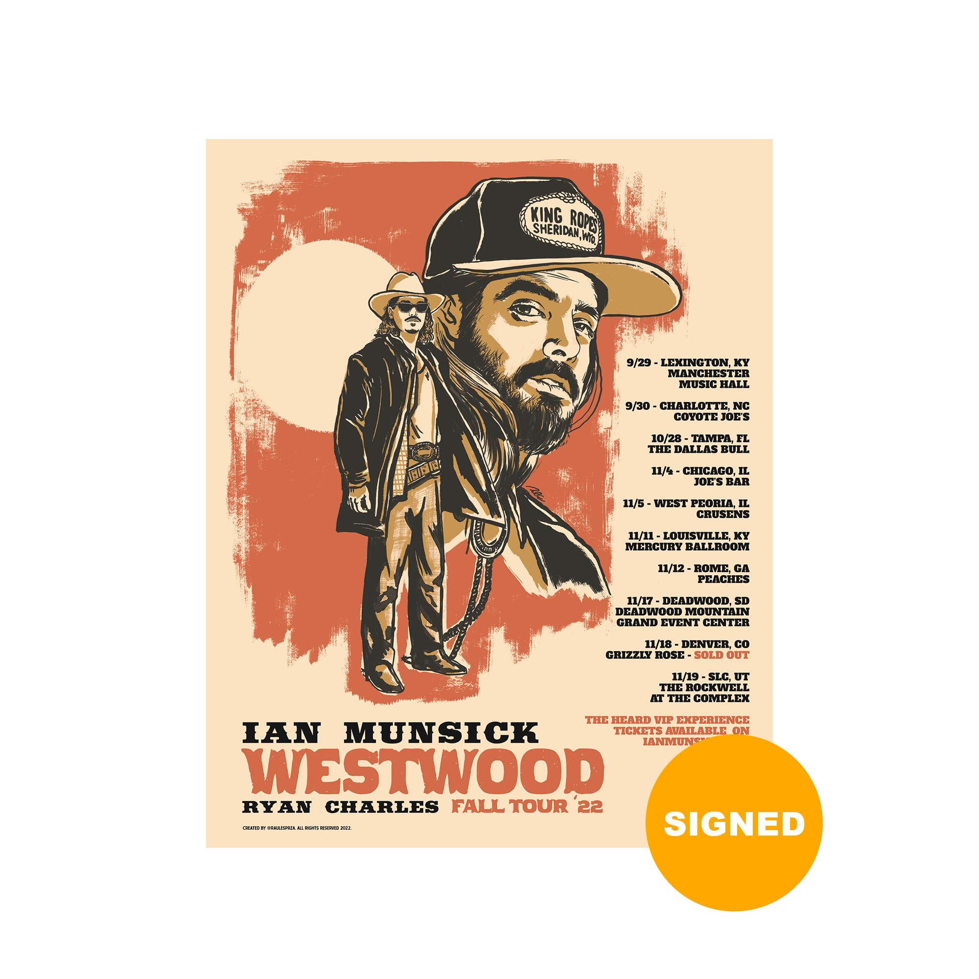 2022 Fall Tour Poster- Signed – Ian Munsick Official Store