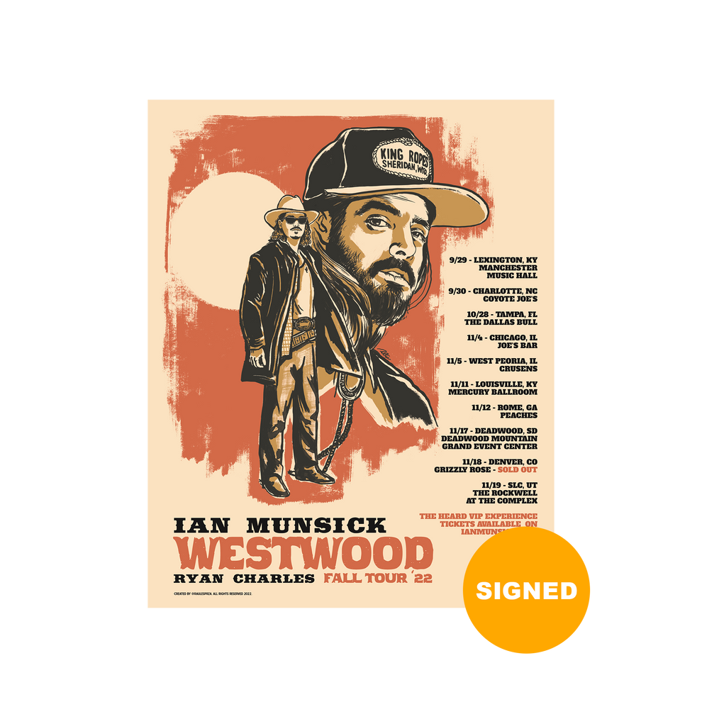 2022 Fall Tour Poster- Signed – Ian Munsick Official Store